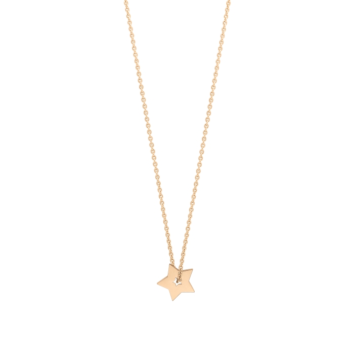 Necklace - Mini open star on chain | Ginette NY